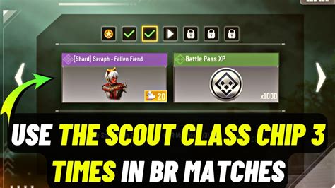 How To Use The Scout Class Chip 3 Times In Br Matches Cod Mobile 2023
