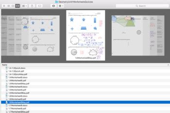 Geometry Unit Points Lines Planes Just Worksheets Quizzes Tests