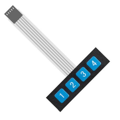 1x4 Key Matrix Membrane Switch Control Keypad Hacktronics