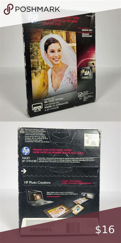 Hp Premium Plus Photo Paper Glossy Sheets X