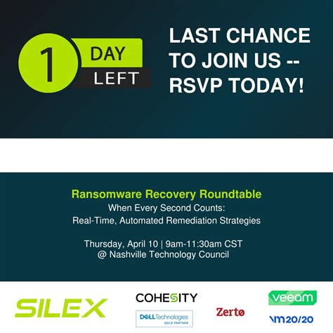 Ransomwarerecovery Cyberresilience Techevent Dataprotection Ntc… Silex Data Solutions