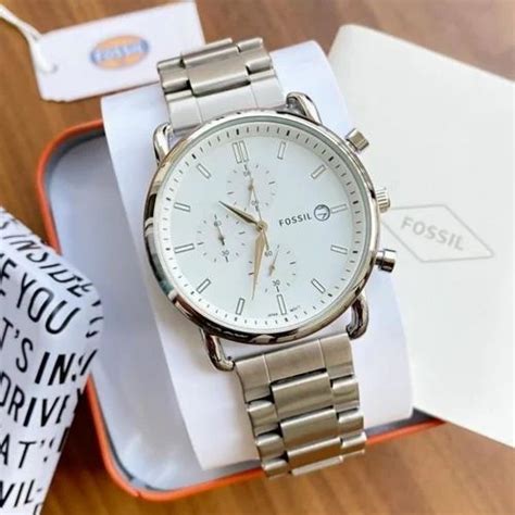 Silver Fossil Analog Watch Model Name Number Fs S White At Best Price In Mumbai