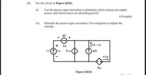 Solved B For The Circuit In Figure Q1 B I Use The