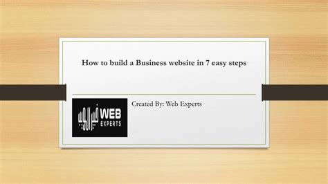 ppt how to build a business website in 7 easy steps powerpoint