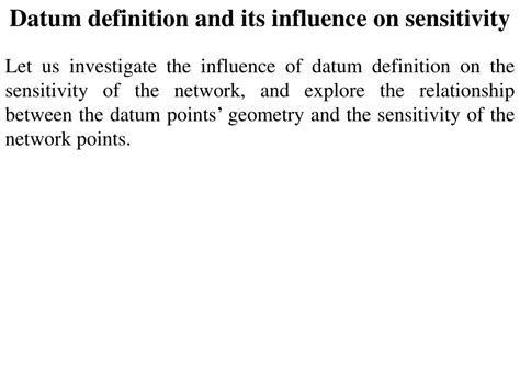 Ppt Datum Definition And Its Influence On The Sensitivity Of Geodetic Monitoring Networks