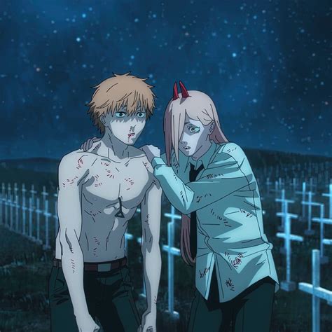 Power X Denji Anime Artwork Manga Chainsaw Anime