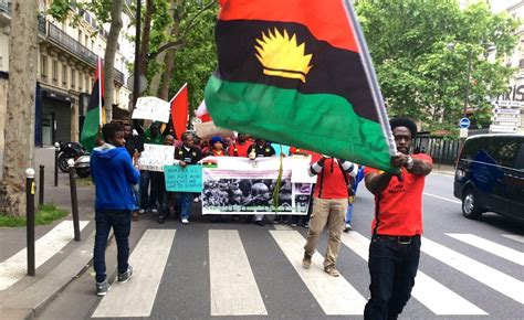 The Impact Nnamdi Kanu And Co Arrayed In Biafra Tricolour See How They Pulled The Wool Over