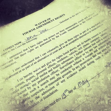 Opinion Fourth Amendment Waivers Are Unconscionable