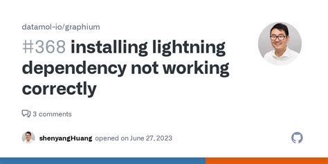 installing lightning dependency not working correctly · issue 368
