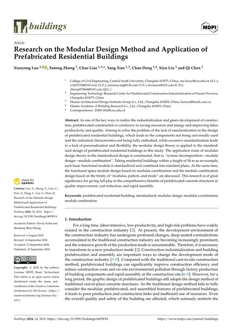 Pdf Research On The Modular Design Method And Application Of