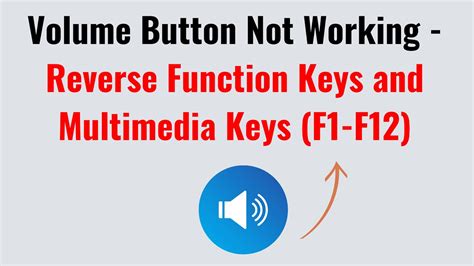volume button not working reverse function keys and multimedia keys