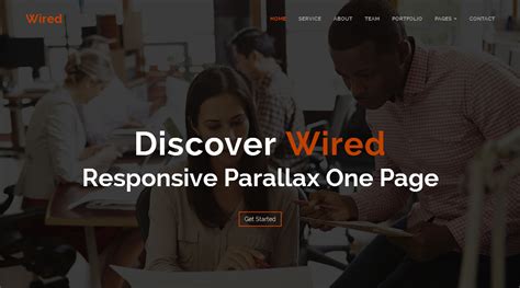 Wired Responsive Parallax One Page A Bootstrap Template By Khai Tawng