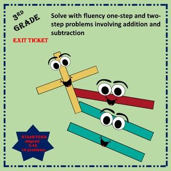 3rd Grade Exit Ticket TEKS STAAR Aligned By The Striped Apple TPT