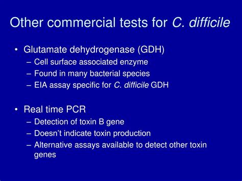 Ppt Sensitivity And Specificity Of Clostridium Difficile Detection Kits Powerpoint