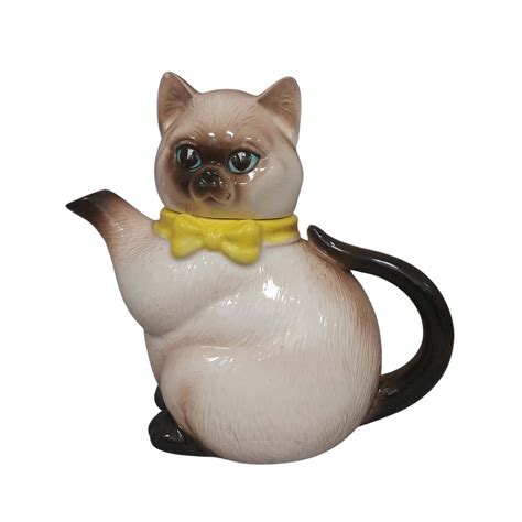Yellow Bow Cat Teapots