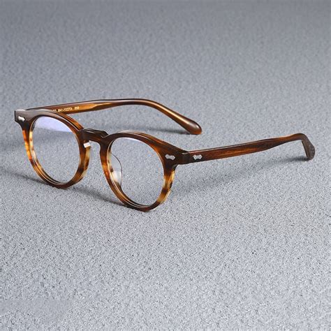 Top Quality Retro Round Glasses Frame Men Women Vintage Acetate Optical