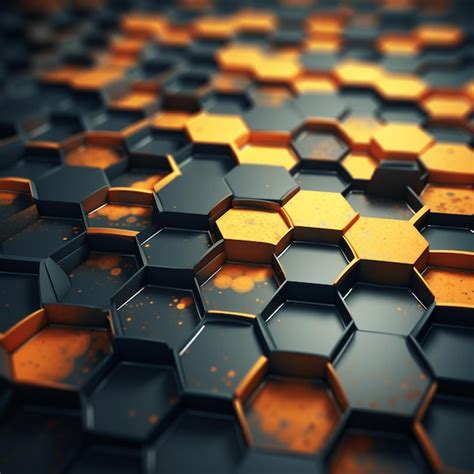 Premium Photo Abstract 3 D Rendering Of Hexagonal Surface