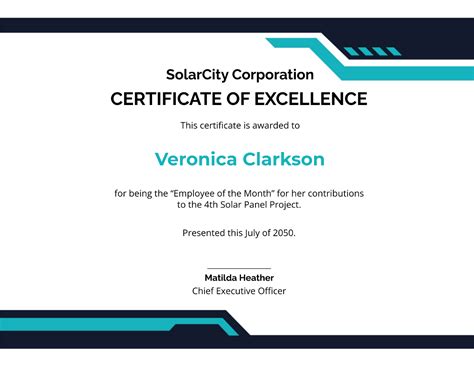 Free Star Employee Of The Month Certificate Template To Edit Online