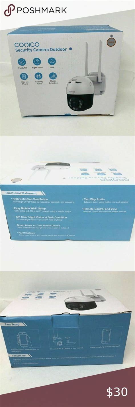 Conico 360 1080p Wifi Security Camera Outdoor Home Surveillance Camera