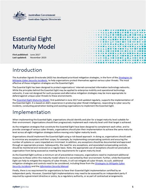 Protect Essential Eight Maturity Model November 2023 Pdf Malware Computer Security
