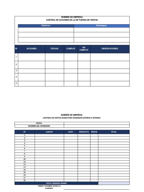 Formatos De Control Pdf Economias