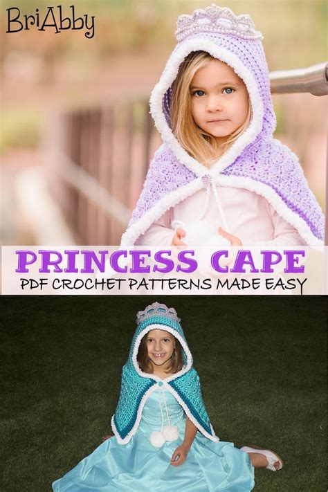 Crochet Hooded Princess Cape Pattern In 2024 Crochet Princess