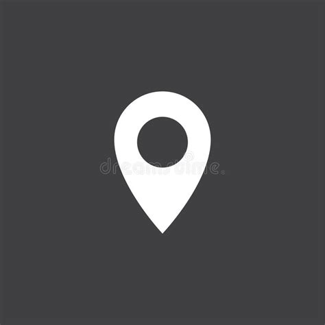 Map Pointer Icon GPS Location Symbol Flat Design Style Stock Vector Illustration Of Button