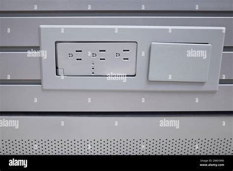 Desktop Computer Outlet Port Port Socket Stock Photo Alamy