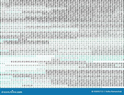 Stream Line Binary Code Black And White Background With Two Binary