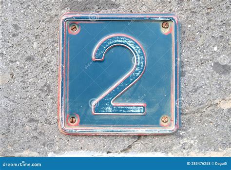 Two Number Blue On Gray Or Grey Stock Photo Image Of Elegant Cipher
