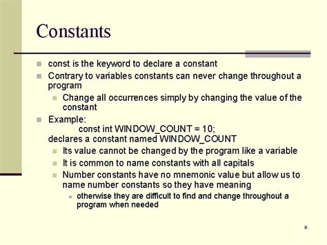 Chapter 2 C Basics 1 Overview N Variables