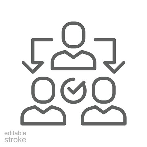 Assignment Delegate Delegating Distribution Business Line Icon