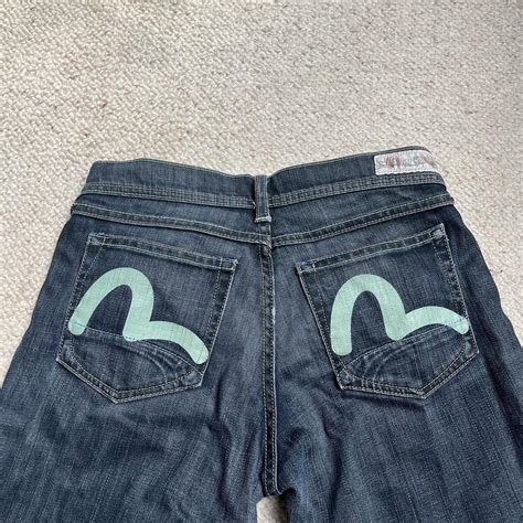 Evisu X Puma Denim Jeans Straight Leg Baggy Evisu Depop