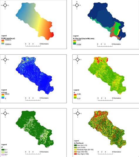 Maps Of Factors In Rusle And Distribution Of Soil Erosion In The Liwagu