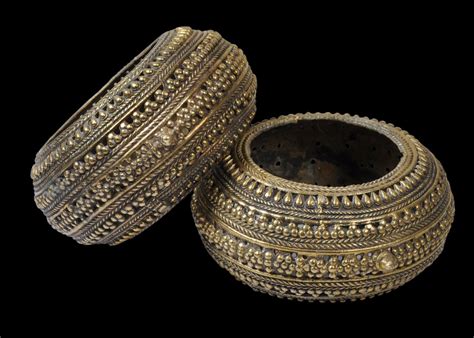 Pair Of Indian Brass Anklets Michael Backman Ltd