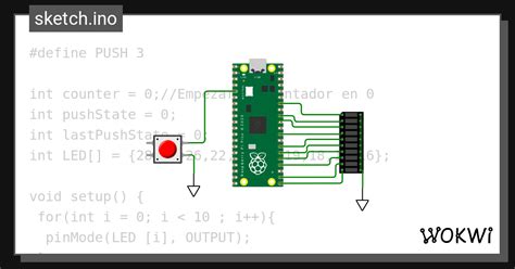 6 Contador Binario Wokwi Esp32 Stm32 Arduino Simulator