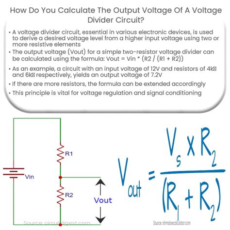 how do you calculate the output voltage of a voltage divider