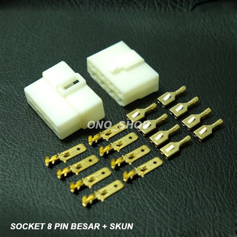 Jual Socket Kabel 8 Pin Besar Set Skun 10 Set Shopee Indonesia