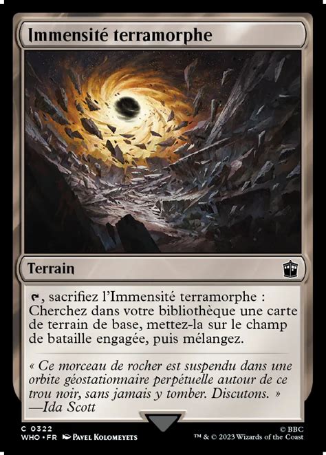 Immensité Terramorphe Mtg Doctor Who Commander 322 Français