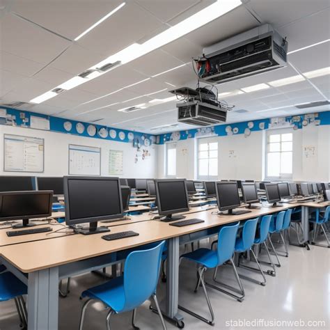 Automated Campus Classroom Of The Future Stable Diffusion Online