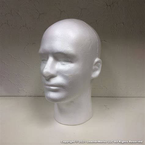Male Styrofoam Head Leatherwerks