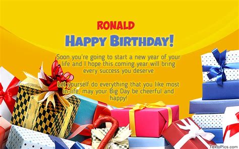 Happy Birthday Ronald Pictures Congratulations