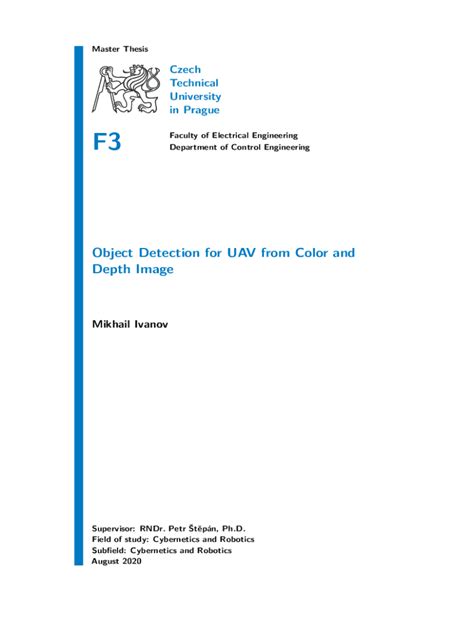Fillable Online Dspace Cvut Object Detection For Uav From Color And Depth Image Fax Email Print