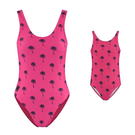 Palmboom Roze Moeder En Dochter Badpak Son Of A Beach