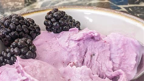 Easy Churned Taro Blackberry Luxurious Ice Cream A Cents For Cookery