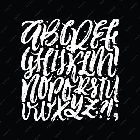 Letras Pintadas Con Pincel Alfabeto Hecho A Mano Para Sus Diseños