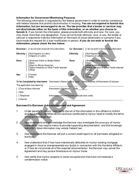 Home Affordable Modification Program Hardship Affidavit Modification