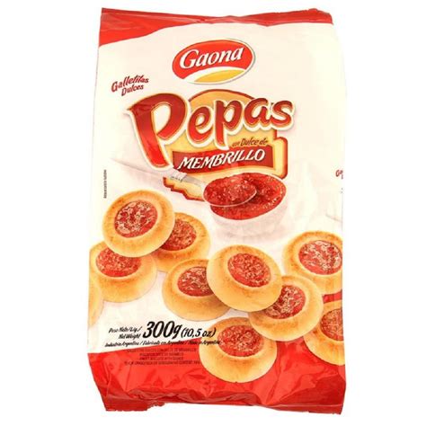 Galletitas Pepas Gaona Membrillo X300gr
