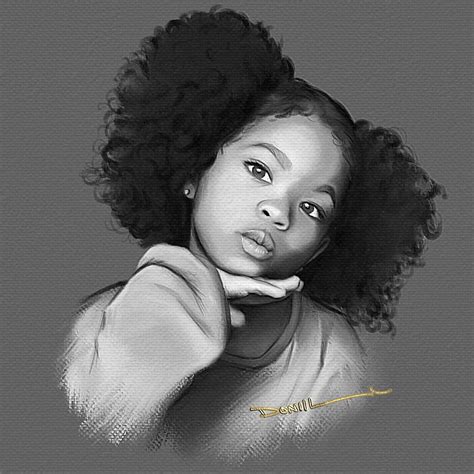 Little Black Girl Drawing
