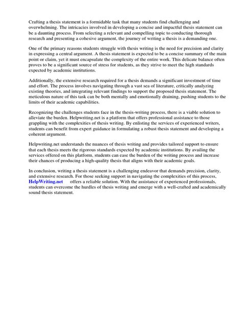 A Thesis Statement Should Not Pdf Essays Thesis